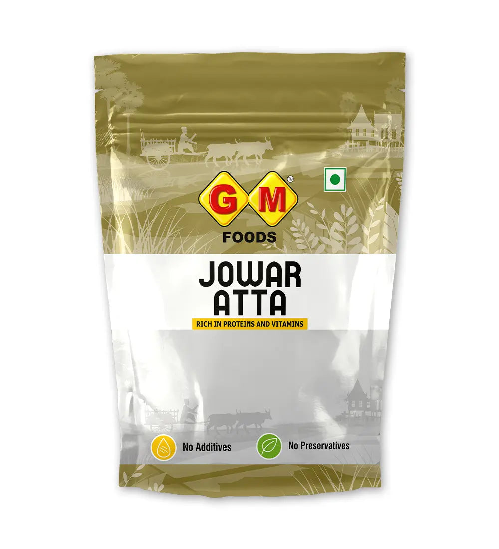 GM Foods Jowar Atta 500 Gram (Pack Of 3)