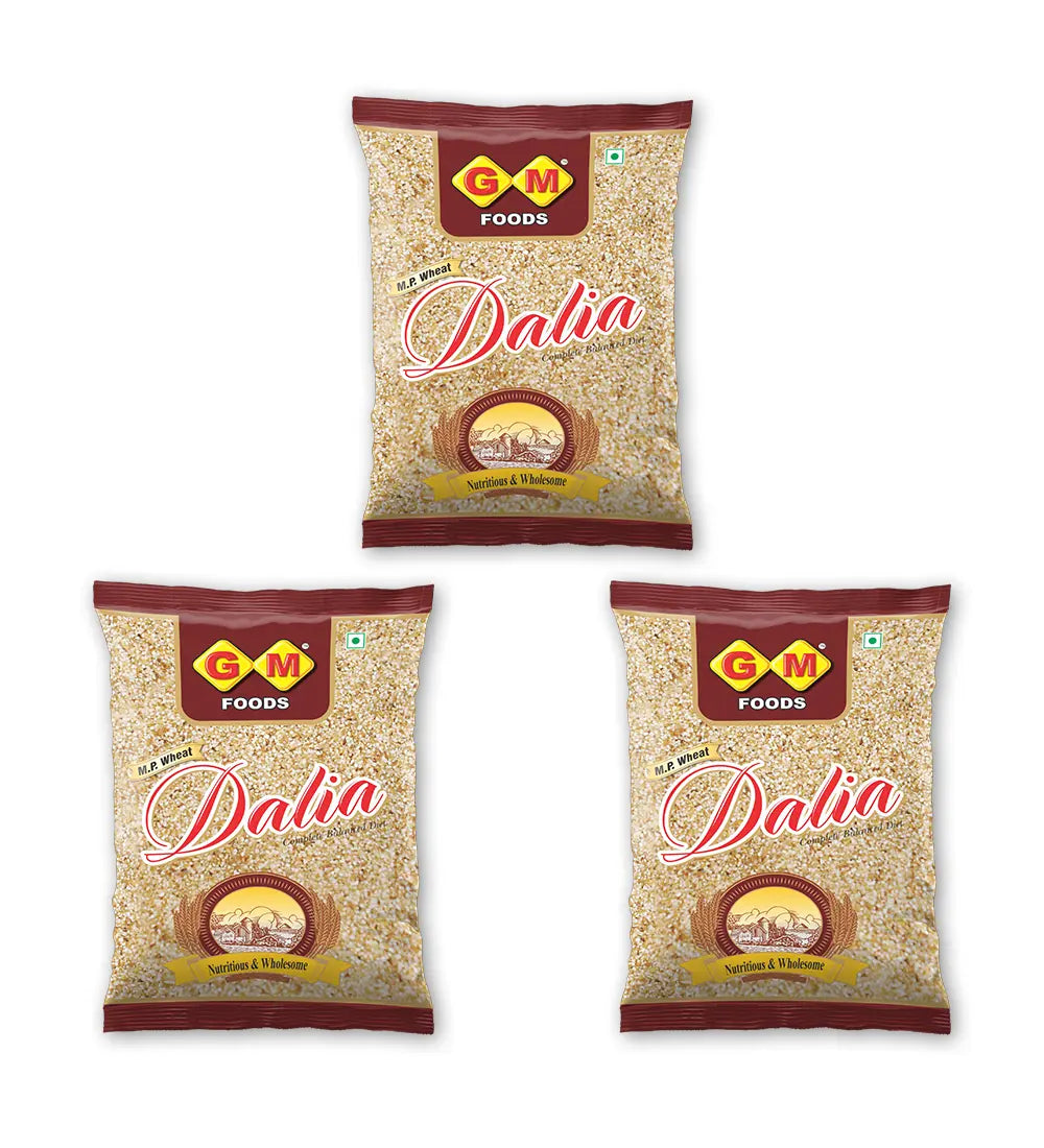 GM Foods MP Wheat Daliya 500 Gram (Pack Of 3)