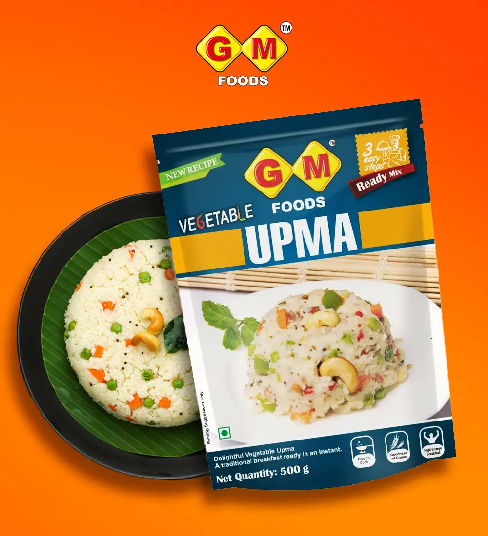 GM Foods Vegetable Upma 500 Gram ( Pack Of 3)