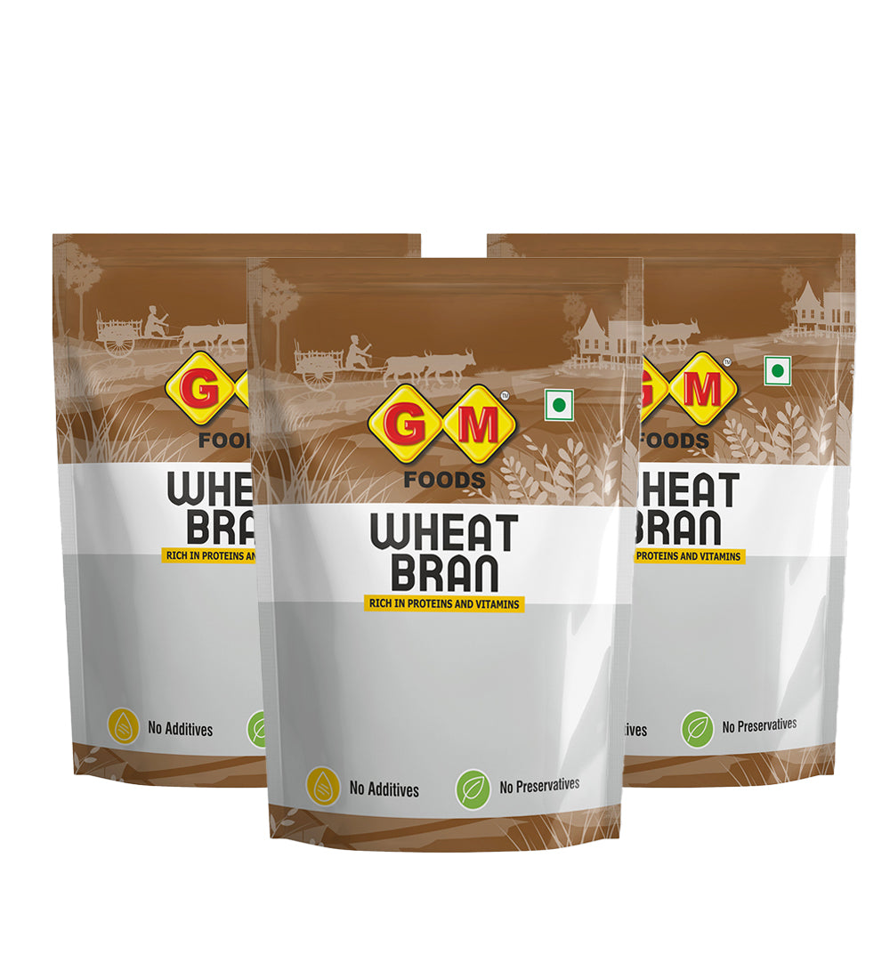GM Foods Wheat Bran Flour Atta 200 Gram ( Pack Of 3)